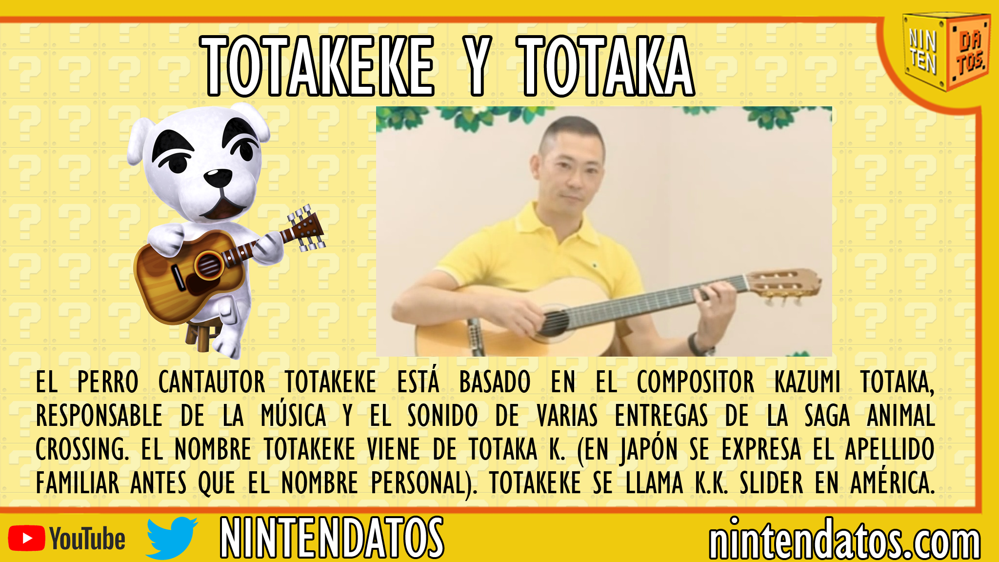 Curiosidades de Animal Crossing – Totakeke y Kazumi Totaka – Nintendatos